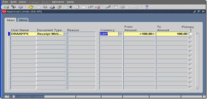 Oracle Applications: How to write off small receipt amount
